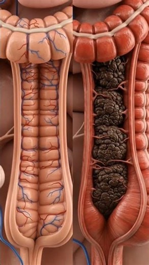 Constipation Blocking the Colon – 3D Gut Animation! #shorts #subscribe #health