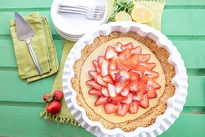 Florida Strawberry Key Lime Tart