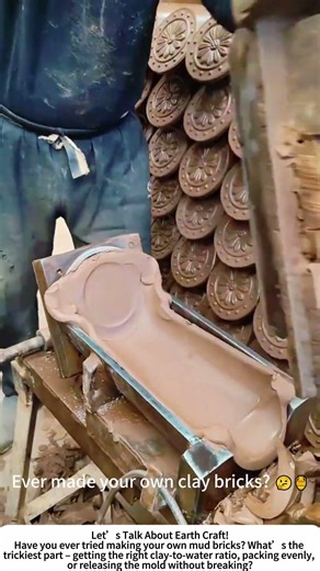 Traditional Brick Molding – Shaping Clay by Hand with a Wooden Mold! 🧱🖐️