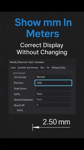 Fix Dimension Display in 30 Seconds #AutoCAD #DIMSTYLE #FastFix