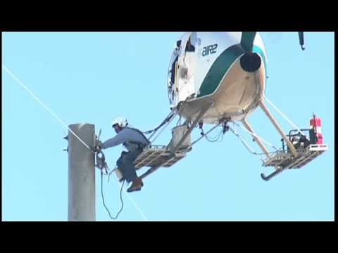 Helicopter used for transmission line work