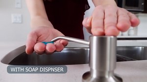 FORIOUS Chrome Kitchen Faucet with Soap Dispenser, High Arc Modern Sink Faucet with Pull Down Sprayer and Deck Plate, Stainless Steel Fit for 1 or 3 Hole for Pot Filler Bar Farmhouse Laundry Rv