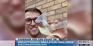 6 men attempt breastfeeding challenge in honor of World Breastfeeding Week