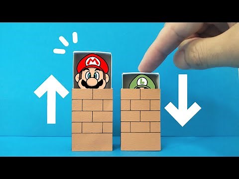 SIMPLE MATCHBOX CRAFT MAGIC TRICK IDEA！DIY HANDMADE TOY with Super Mario Bros.