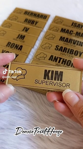 Matte Gold Customized Name Plate | Acrylic Magnetic Type | Print House Orders