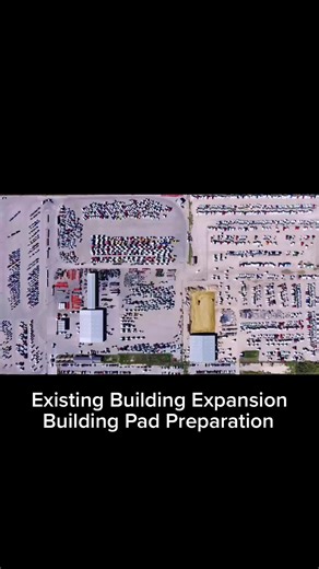 Existing Building Expansion Building Pad Preparation #dronevideo #construction #buildingpads