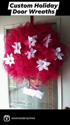 Here are a few of my Diva Door Wreaths I have created for Christmas Gifts. . Custom Holiday Wreaths #diy #doorwreath #holiday #custom #christmas2025 | Amari Creative Moments LLC | Facebook