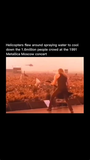 @exploringmusichits on Instagram: "During Metallica's legendary 1991 concert in Moscow, part of the Monsters of Rock festival, helicopters flew overhead and sprayed water on the massive crowd to help cool people down. It drew an estimated 1.5 million people - one of the largest concerts in history. The event also had a large military presence because it came right after the fall of the Soviet Union, and officials were nervous about crowd control. DM for credits or removal no copyright intended.