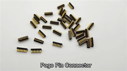 Customized SMT Type Spring  Pogo Pin Connectors High Quality Brass Gold-Plated Pogo Pin 2-14Pin 2.54Pitch
