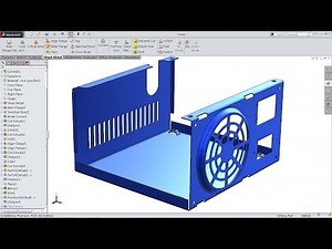 Solidworks tutorial | Sketch Power box chassis (Sheet metal)