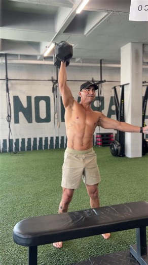 Single arm db hang power clean and push press