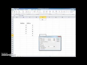 Creating a Two Sample T test in Excel
