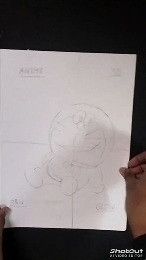 doraemon drawing in anime style #shortvideo #viralahorts