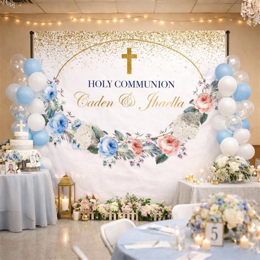Christening Banner First Holy Communion Backdrop Baptism Step and Repeat Baptism Photo Backdrop Baptism Step and Repeat Printed Sign Holy - Etsy UK