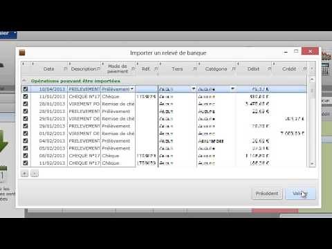 Importer un relevé bancaire - Logiciel Comptabilité Personnelle
