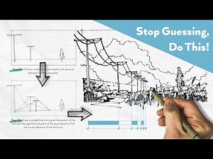 How to Draw Repeating Elements in Perfect PERSPECTIVE (Without a Ruler!)