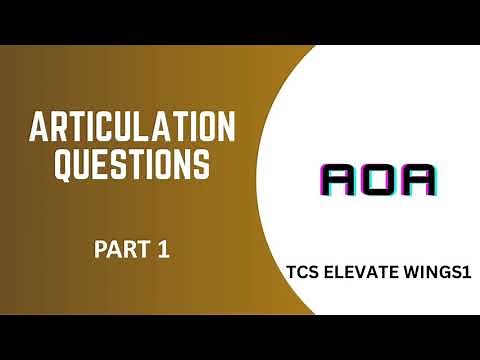 Articulation TCS ELEVATE WINGS 1 Track Complete MCQ | PART 1 | DCA