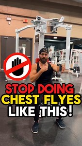 ❌Stop doing CHEST FLYES like this!! . ❗️This exercise done correctly is still a good exercise, but it can be done better utilizing a cable or a machine. Let me explain… . ❗️A few mistakes people make with this exercise. . ❌Hugging a tree, bringing the hands together only and not thinking “biceps touching or biceps slammed into chest” this will allow greater range of motion. . ❌Not going low enough to get a maximal stretch and holding it there to reap the benefits. . ✅Using a machine or cables al