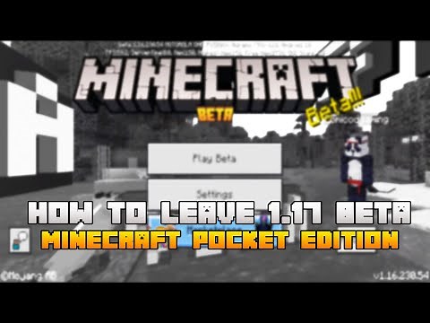 How To Leave The 1.17 BETA For Minecraft PE.