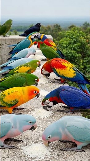 Bird Sound 🦜 Colorful Talking Parrots Share Snacks and Silly Dance Moves 😂