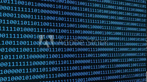 Dynamic Binary Code Animation of Digital 0s and 1s Flowing in Futuristic Matrix Style for High-Tech Backgrounds