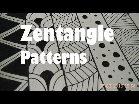 5 Easy Zentangle Patterns For Beginners, How To Draw Doodle Art Tutorial Drawing, Step By Step