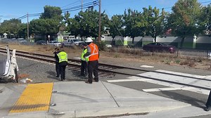 At least one person was injured Wednesday morning after a Sonoma-Marin Area Rail Transit train collided with a minivan in Santa Rosa, authorities said. (PD's Kent Porter) More here: https://www.pressdemocrat.com/article/news/at-least-one-injured-after-smart-train-collides-with-minivan-in-santa-rosa/ | Press Democrat