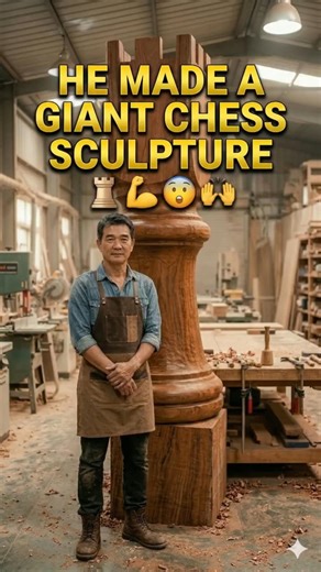 Hand-Carving a Life-Size Chess Rook