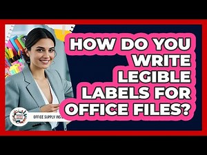 How Do You Write Legible Labels For Office Files? - Office Supply Insider