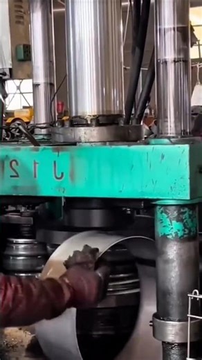 Industrial Metal Ring Forming Press in Action #metalworking #factorylife #engineering