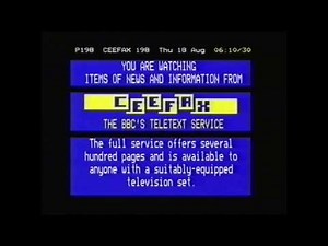 BBC1 Ceefax AM - Thu 18 Aug 1988 - Bottoms Up