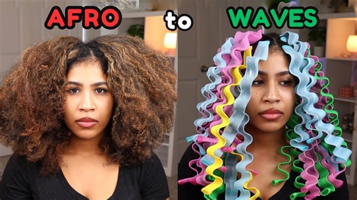 Turning My Afro to Waves Without Heat – Easy Natural Hair Tutorial