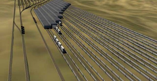 The train goes up, the train goes down: a simple new way to store energy