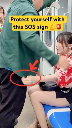 [181]Protect yourself with this SOS sign 💪🚨 [Vylee] #RealLifeHero #KindnessMatter#Hero#shorts#USA