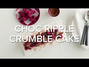 Chocolate ripple crumble cake with cinnamon cream