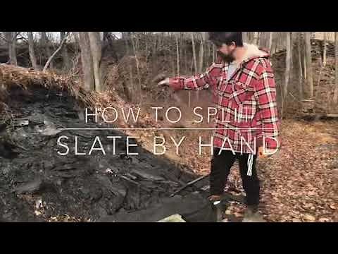 Mr. Slate gives a tutorial on how to split a slate slab by hand.WATCH UNTIL END. very satisfying