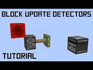 How to Build 4 Block Update Detectors in Minecraft