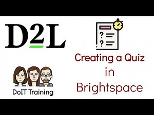 Creating a Quiz in Brightspace