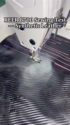 REER 8700 Heavy Duty Flatbed Sewing Machine | Smooth & Clean Stitching on PUC Leather – Factory Demo