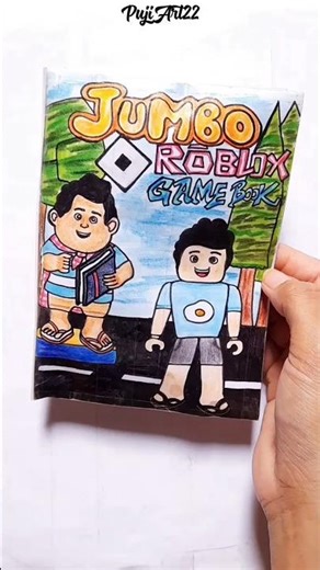 Jumbo Roblox Game Book🤩💙#shorts #pujiart22 #art #drawing