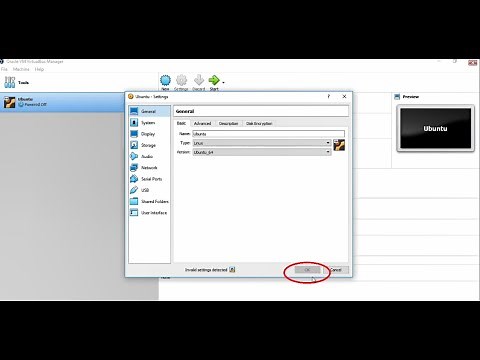 VM Virtualbox ok button greyed out |OK button disabled| invalid settings detected| virtualbox error