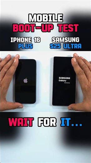 😱iPhone 16 Plus vs Samsung S25 Ultra | Boot-Up Speed Test 2025⚡