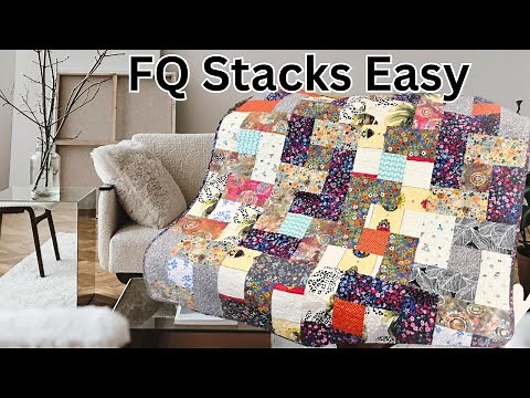 Easy Stacks Quilt Pattern for BEGINNER Quilters!