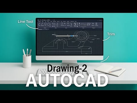 AutoCAD Mechanical Drawing Tutorial | Step by Step 2D Practice Exercise 2