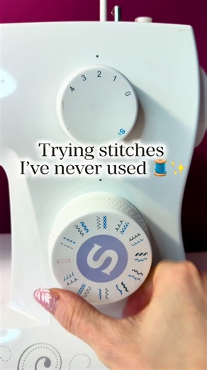 Trying stitches I’ve never used before 🧵✨ Do you actually use any of these… or is it just my machine flexing? 😅 What would you use them for? #sewingvision #diylingerie #sewing #sewingmachine