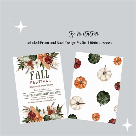 Editable Fall Harvest Festival Invitation Fall Autumn Invite Fall Template Digital School Flyer Pumpkin Festival Template Instant Download - Etsy