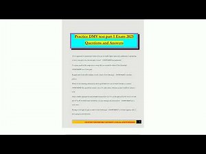 Practice DMV test part 1 Exam 2025 Questions and Answers3