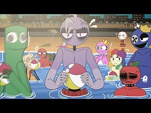 🌊madness on the beach⛱️ Dandy's Word and Rainbow Friends - Animation series - Violet Oc
