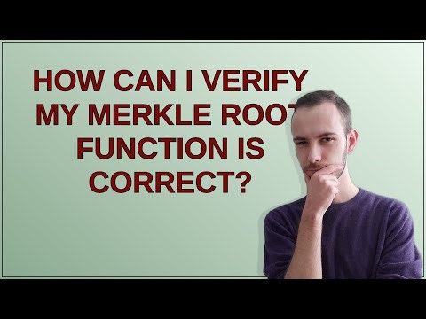 Bitcoin: How can I verify my merkle root function is correct?