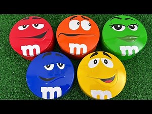 Full of 5 Rainbow Box Candy with M&M's & Magic Slime Cutting Satisfying Video